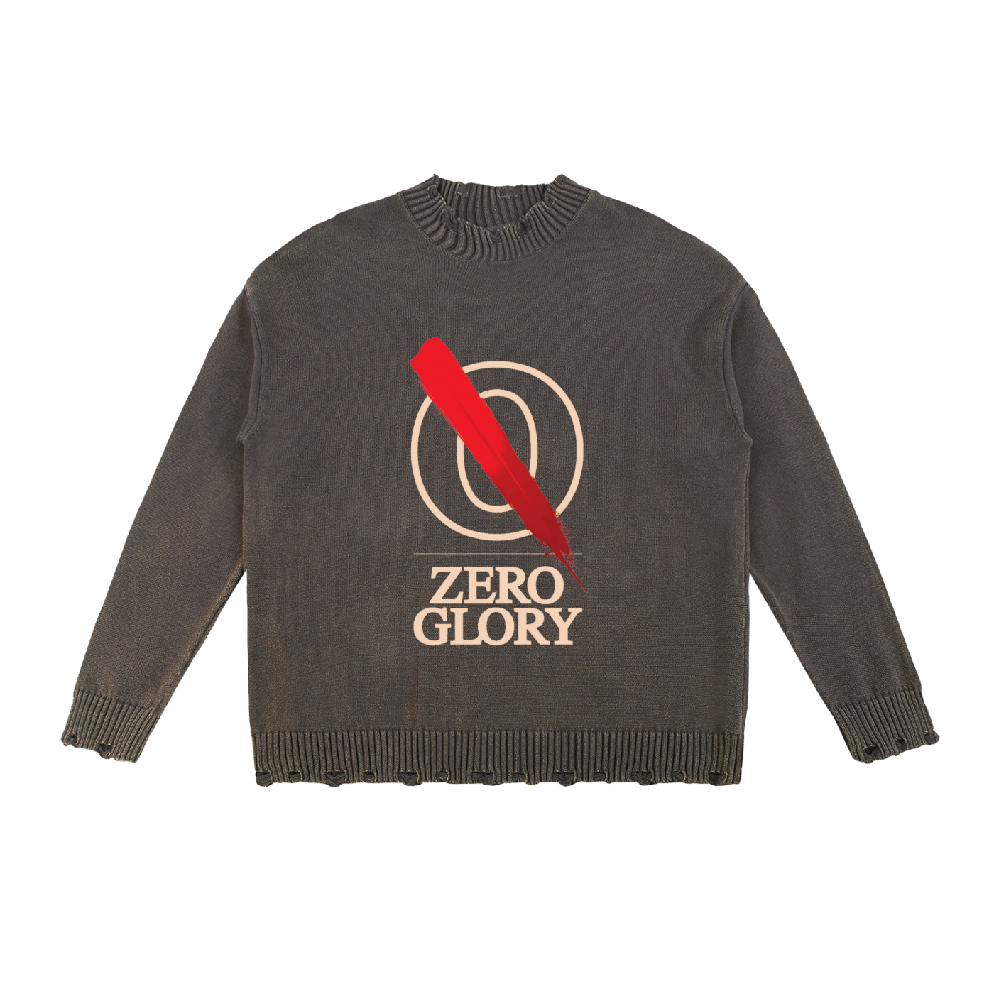 Zero Glory Unisex Washed Hand-Frayed Sweater by Shannon Spence